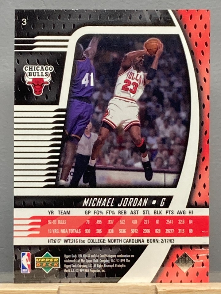 1999 Upper Deck Ionix #3 Michael Jordan Chicago Bulls 1051 | eBay