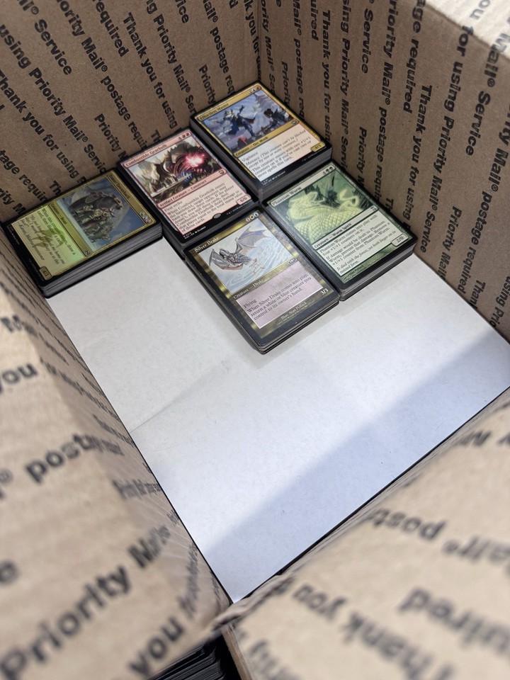 🧙17lbs+ 4200+ UNSEARCHED Magic The Gathering Bulk Lot LP/NM w/ Rares ...