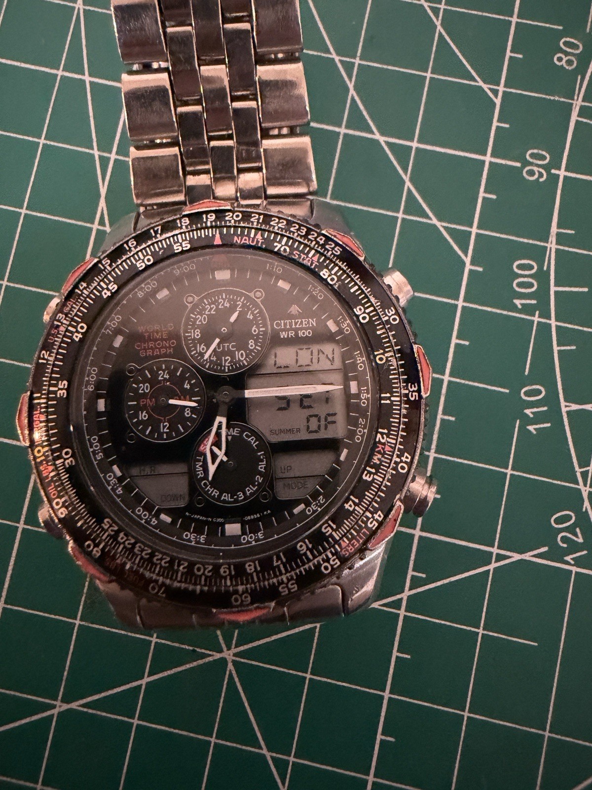 AUTHENTIC CITIZEN WORLD TIME CHRONO NAVIHAWK ANADIGI … - Gem
