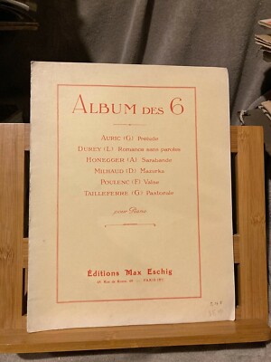 Album des Six partition piano éditions Max Eschig | eBay