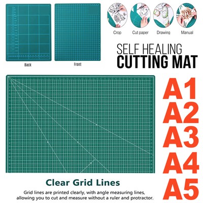 A1 A2 A3 A4 A5 Cutting Mat Non Slip Self Healing Printed Grid Craft ...