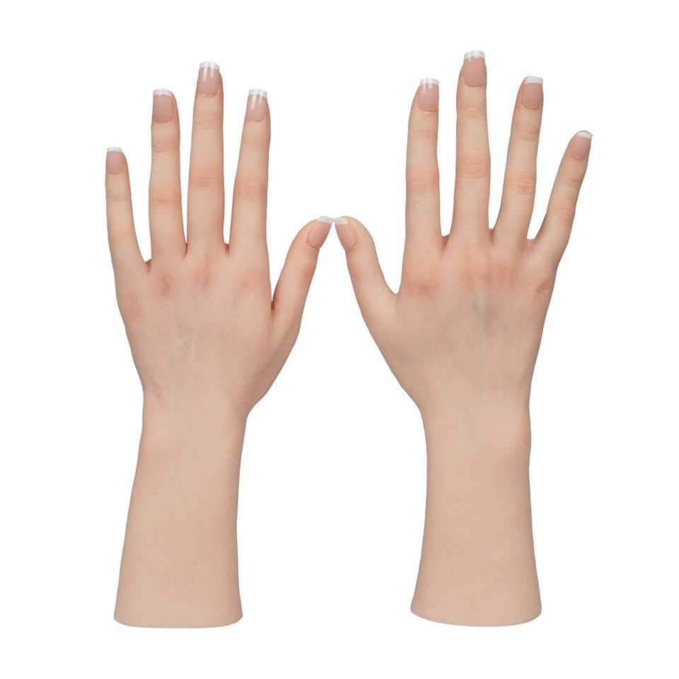 Realistic Silicone Female Hand Model Fake Hand Jewelry Prop Mannequin ...