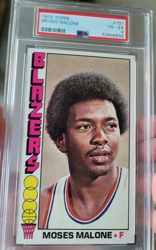 1976 Topps Moses Malone 2nd Year Card PSA 4 | eBay