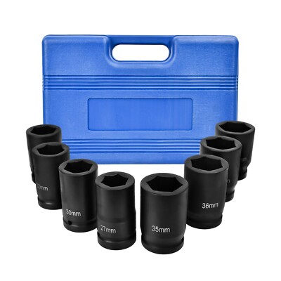 8 Metric Deep Impact Socket 1" inch Drive 6 Point Universal Hex Jumbo ...