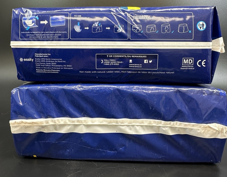 2 Packs TENA Absorbent 48 Guards Men Incontinence Maximum Absorbency ...