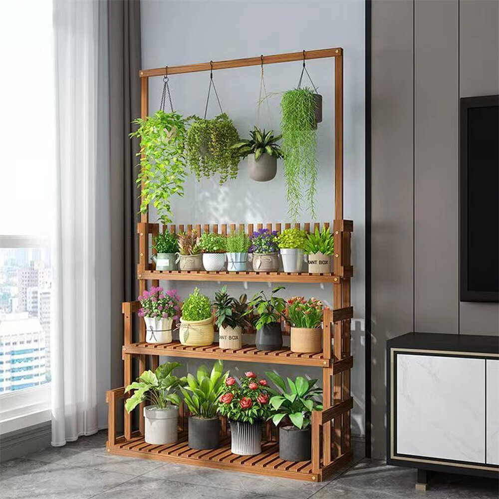 Outdoor Plant Racks Stands 20 In. H Hexagonal Plant Stand, Indoor