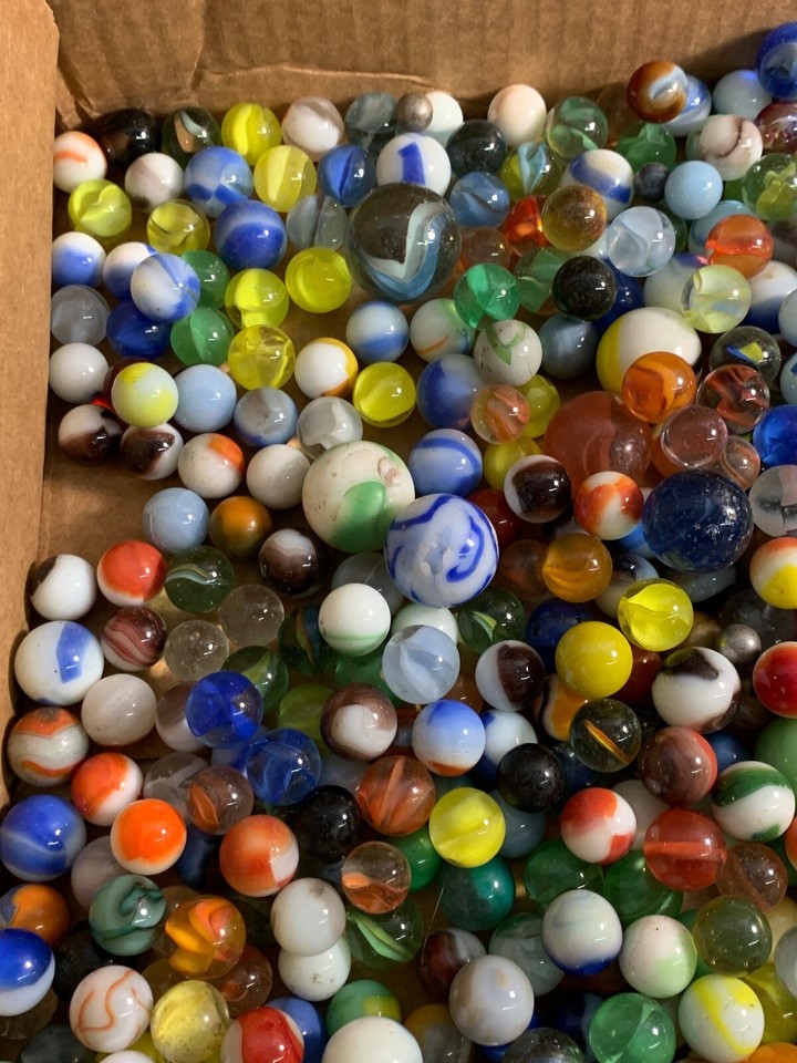 HUGE MARBLE LOT Peltier,Akro,Master,German, Hand Made All Sizes ...