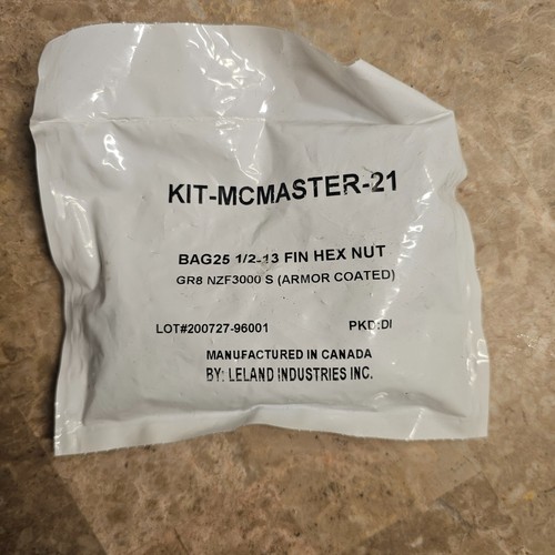 Bag of 25) 1/2"-13 Grade 8 Kit-MCMASTER-21 NZF3000 S Armor Coated | eBay