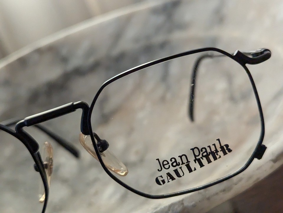 Vintage Jean Paul Gaultier Square Eyeglasses Geometric Sculptural Logo ...