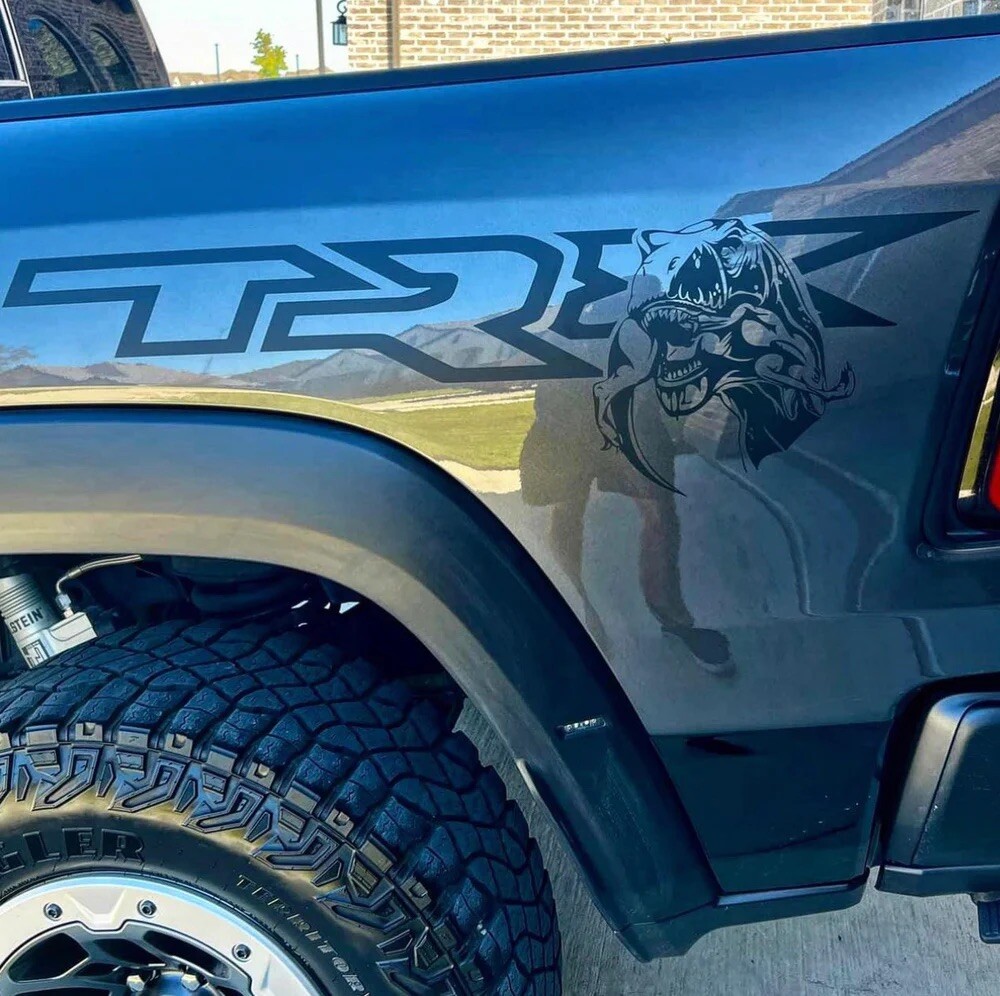 RAM TRX Bedside Decal Set - OEM Size W/ Raptor Eater Logo ...