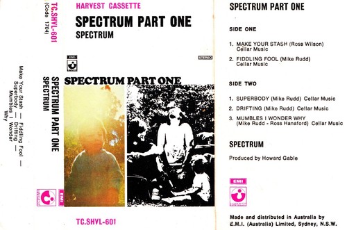 Spectrum– Spectrum Part One AUS CASSETTE 5 TRK X RARE EX CHEAPEST COPY ...
