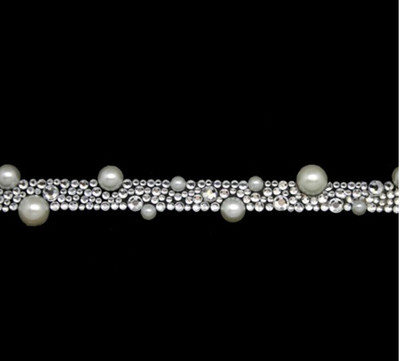 Self Adhesive Diamante Pearl Sticker strip wedding cards scrapbook ...