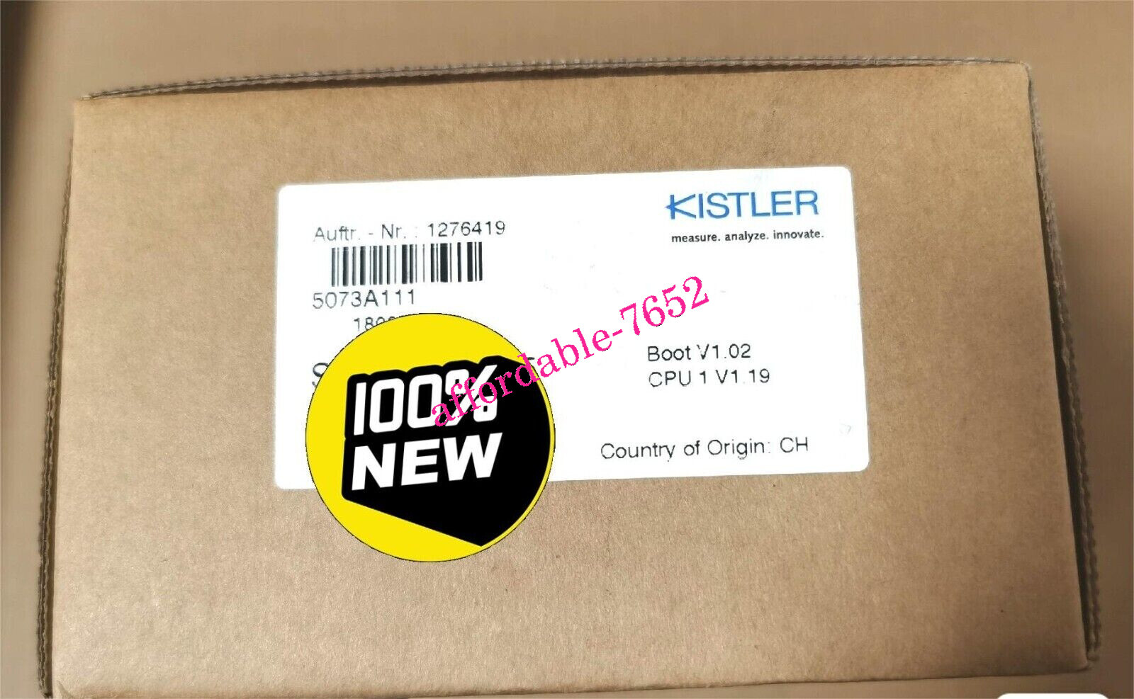 KISTLER 5073A111 CHARGE AMPLIFIER TYPE 5073 NEW IN BOX SHIP BY DHL ...