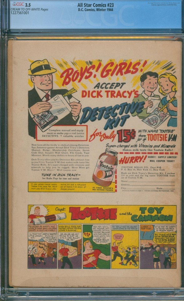 All Star Comics #23 (1944) ⭐ CGC 3.5 ⭐ 1st Psycho Pirate! Golden Age DC ...