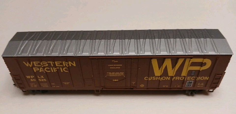 N-scale WPLX60525 Western Pacific Cushion Protection yellow Brown Box ...