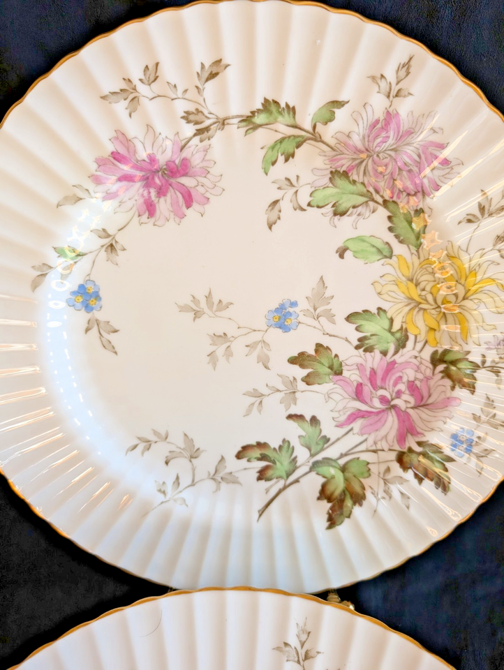 VINTAGE PARAGON AUTUMN GLORY #2890PINK YELLOW FLOWERS LOT 4 BREAD ...