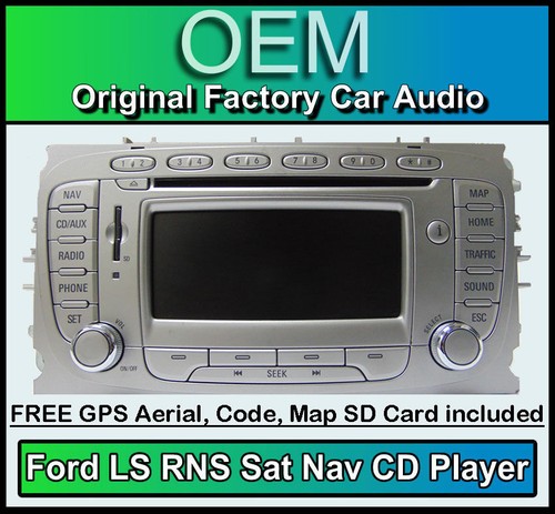 Ford Focus Sat Nav car stereo, Ford LS RNS CD player radio + code & Map ...