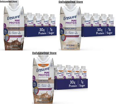 Ensure MAX Protein 11 oz Shakes, Choose Flavor (Milk Chocolate, Vanilla ...