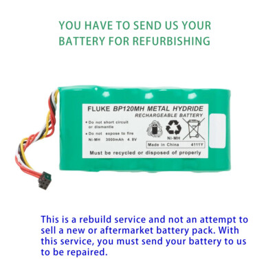 Battery Rebuild For Fluke BP120MH NIMH Battery Rebuild | eBay