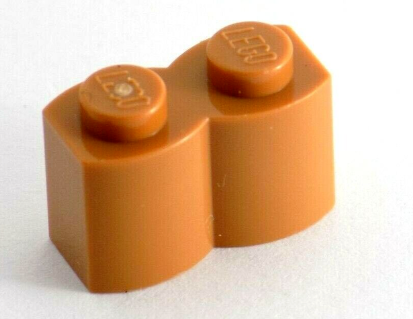 30 LEGO Medium Dark Flesh 1 x 2 Log Brick Wall Western Wood (30136 ...