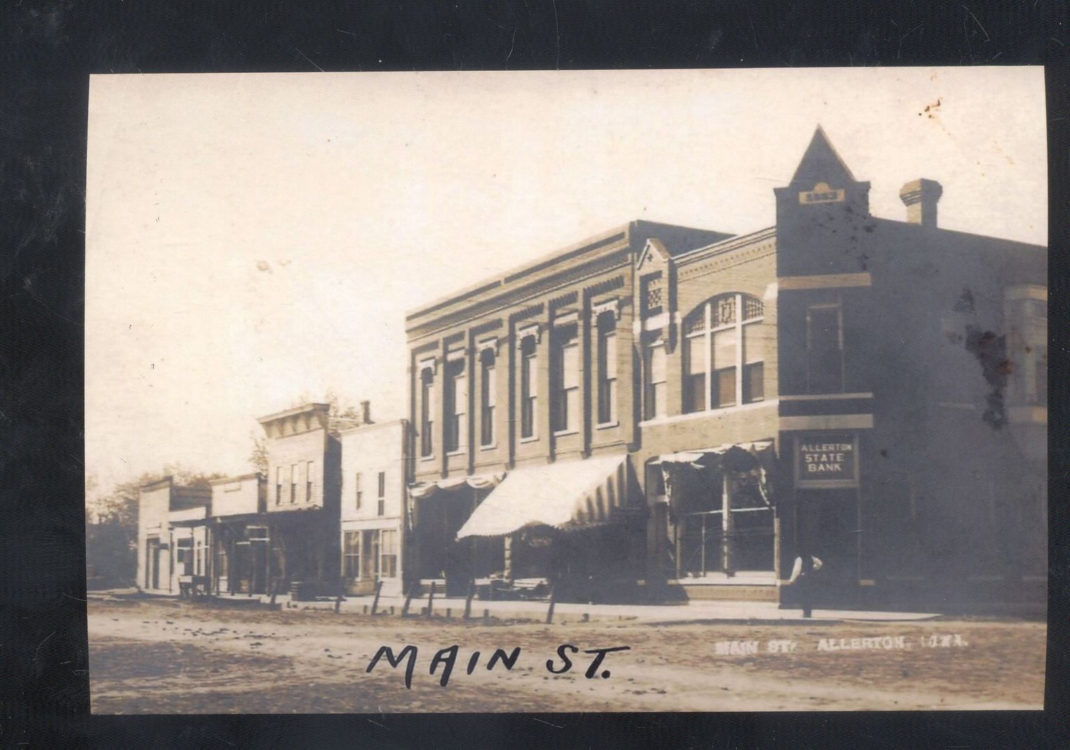 REAL PHOTO ALLERTON IOWA DOWNTOWN STREET SCENE STORES POSTCARD COPY | eBay