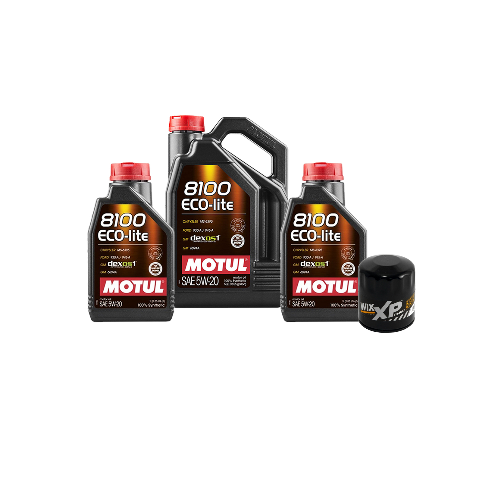 7L Motul 8100 ECO-LITE 5W20 WIX XP Filter Engine Motor Oil Change Kit ...
