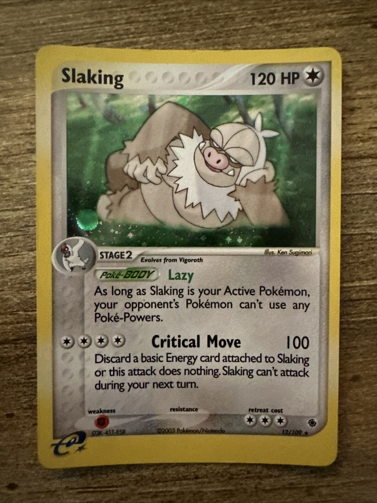 Pokémon TCG Slaking 12/109 EX Ruby & Sapphire Rare NM-LP | eBay