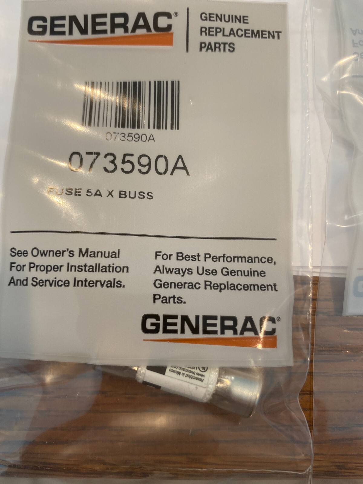 Generac Generator 5 Amp BUSS Fuse 073590A for sale online | eBay
