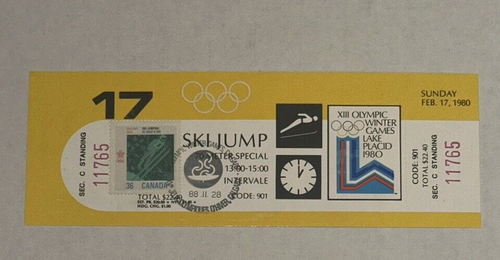 1980 Winter Olympics Lake Placid New York Postage Stamp Stamped 36C ...