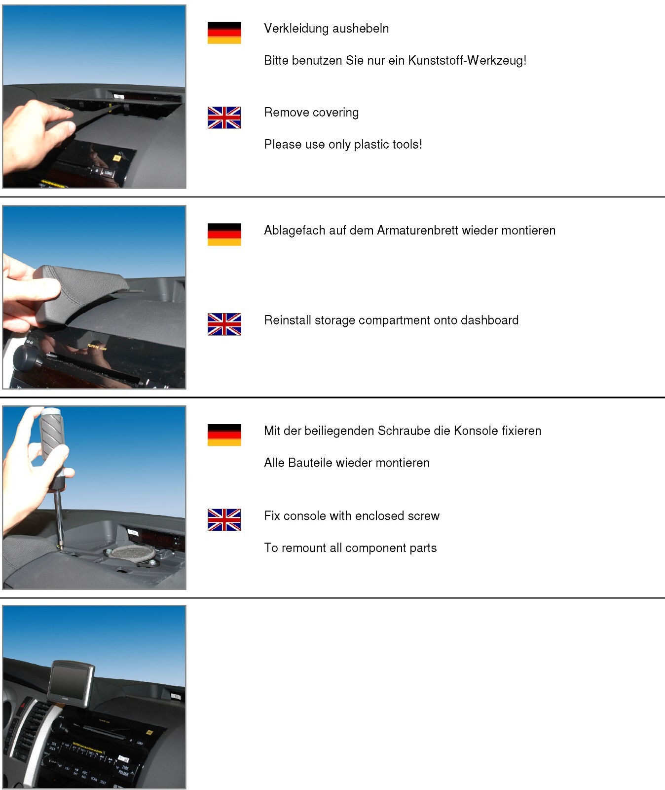 KUDA Phone Mount 283765 Compatible With Navi Toyota Tundra 2007+ (USA ...