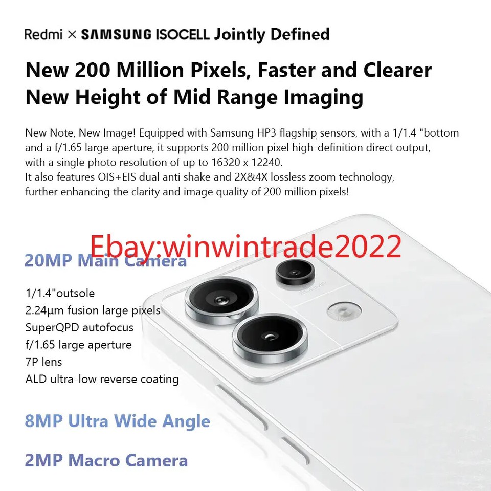 Xiaomi Redmi Note 13 Pro 5G Snapdragon 7s Gen 2 128/256/512GB 200MP TripleCamera | eBay