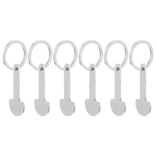 6pcs Trolley Tokens Key Ring Metal Small Tokens Shopping Cart Tokens ...