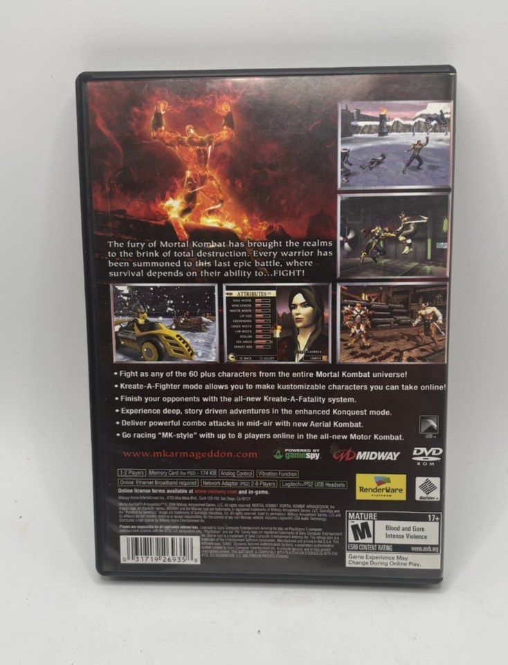 PS2 PlayStation 2 Mortal Kombat Armageddon - Tested & Works | eBay UK