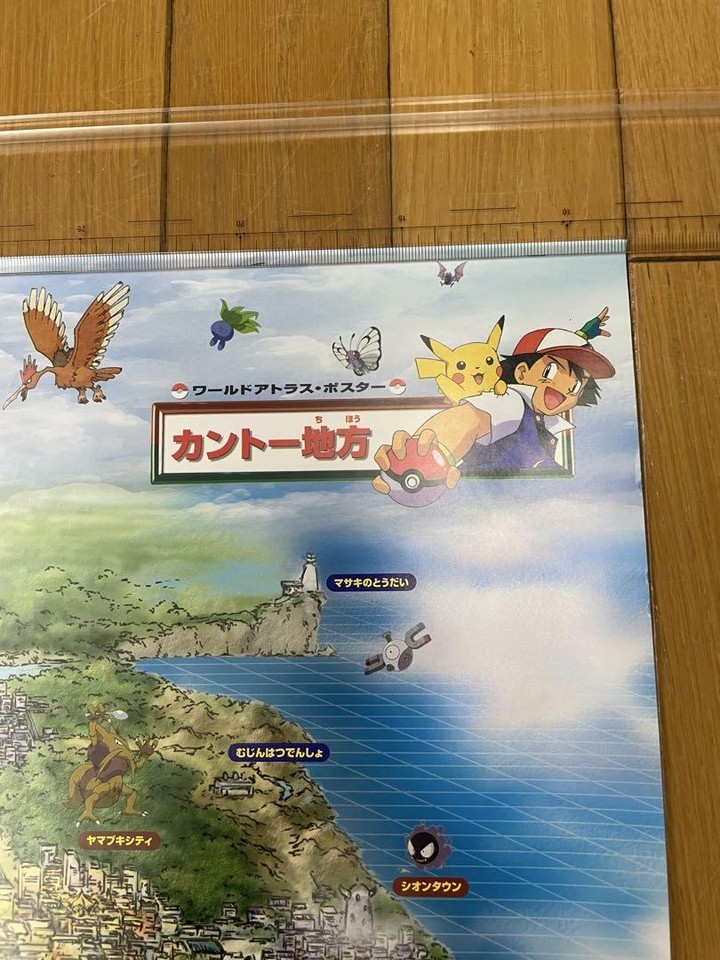 Pokemon World Atlas Poster Dp Kanto Region Movie Advance | eBay