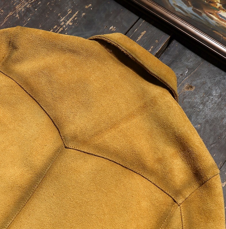 Vintage Style American Wild West Rancher Jacket Mens Suede Cowhide ...
