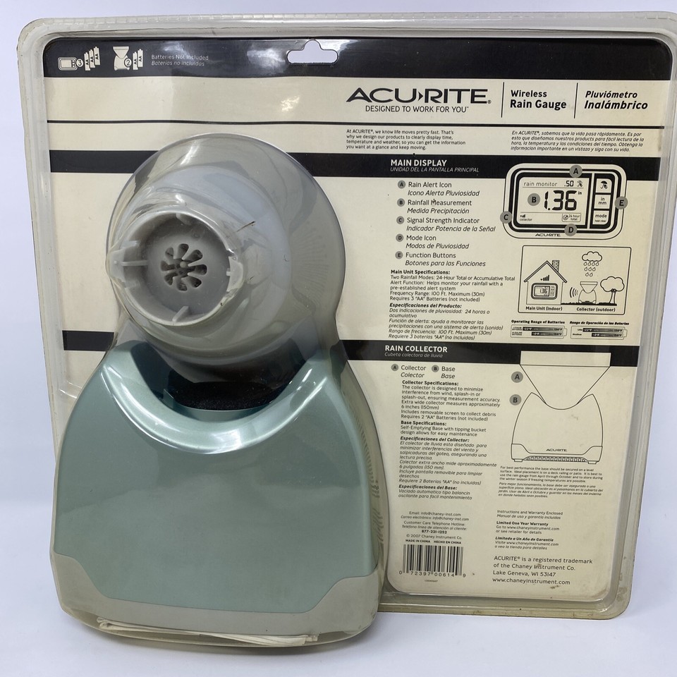 Rain Gauges Outdoors Best Rated AcuRite Wireless Rain Gauge Collector ...