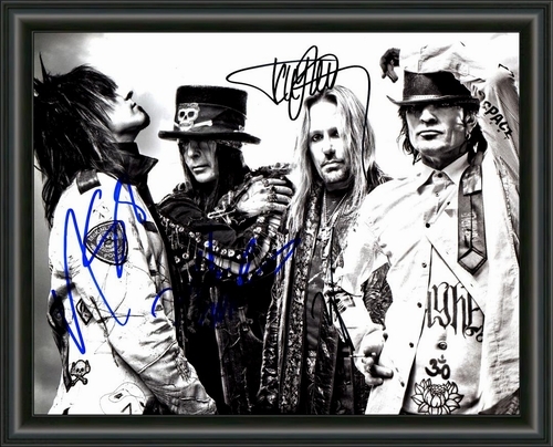MOTLEY CREW BAND FULLY SIGNED - A4 AUTOGRAPHED PHOTO POSTER | eBay ...