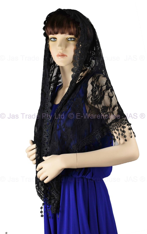 Triangle Lace Scarf Catholic Latin Mass Shawl Chapel Veil Mantilla ...