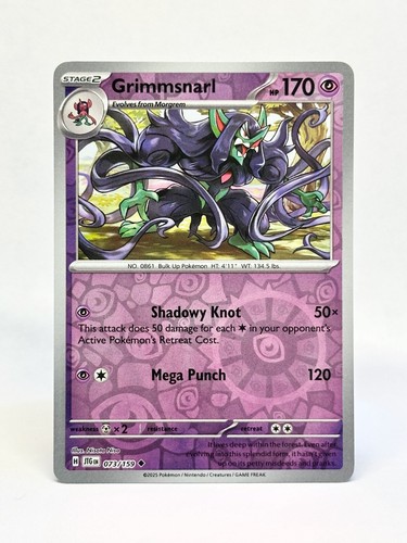 Grimmsnarl 073/159 Reverse Holo - Pokemon TCG Journey Together - Near ...