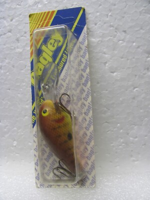 New on Card Bagley Ken Craft DB 2 in Brown Crawdad on Chartreuse; Diver ...