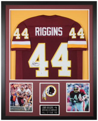 John Riggins Autographed & Framed Maroon Washington Jersey Auto Beckett ...