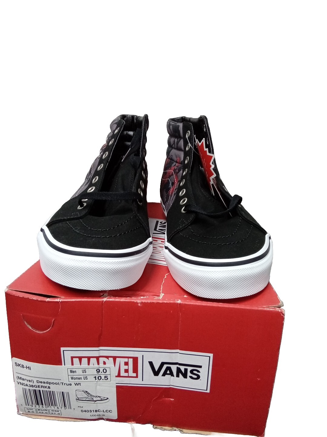 Size 9 - VANS Sk8-Hi x Marvel Deadpool - White for sale online | eBay