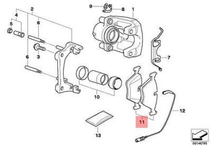 NEW BMW 5 E60 REAR BRAKE PAD SET 34216763043 6763043 OEM | eBay