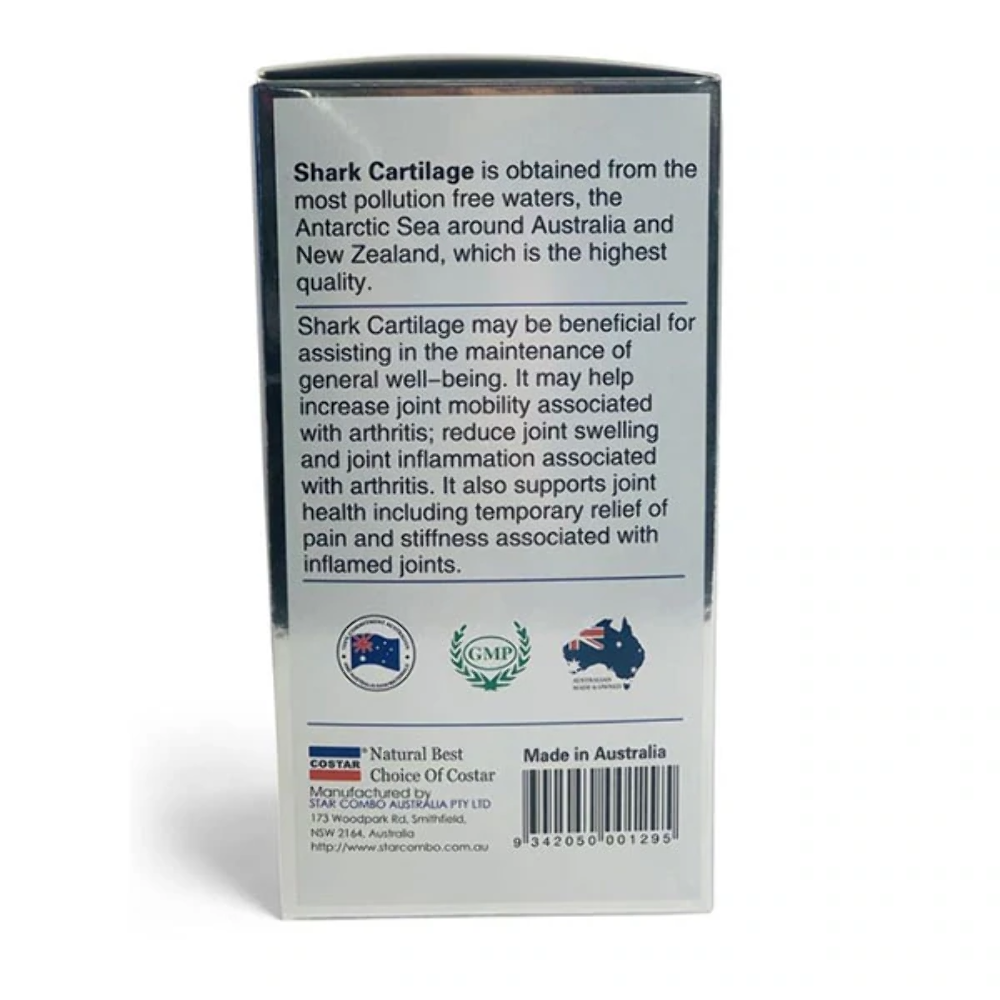 365X 750Mg Blue Shark Cartilage Cap Joint Anti Inflammatory Supplement 9342050001295 | eBay