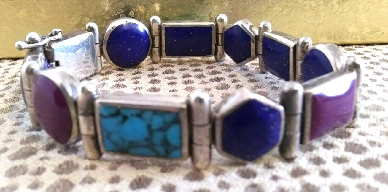 Christin Wolf sterling silver multi-stone reversible … - Gem