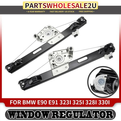 2x Rear Power Window Regulator w/o Motor for BMW E90 E91 323i 325i 328i ...