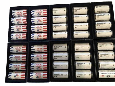 presidential dollar coin rolls us mint (complete Set-D Mint) | eBay