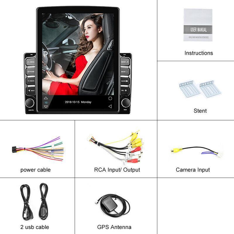 Multimedia Player Car Radio 2Din Android GPS 9.7 " Vertical Screen FM Stereo Nav | eBay