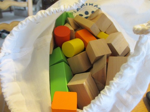 Garanimals Wooden Building Blocks in a Draw String Bag | eBay