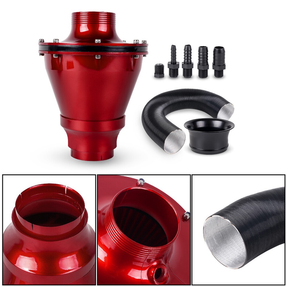 Red Apollo Universal Cold Air Intake Induction Kit with Air Box ...
